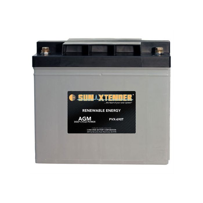 PVX-690T AGM Battery | Group 24 Sun Xtender 69Ah Deep Cycle